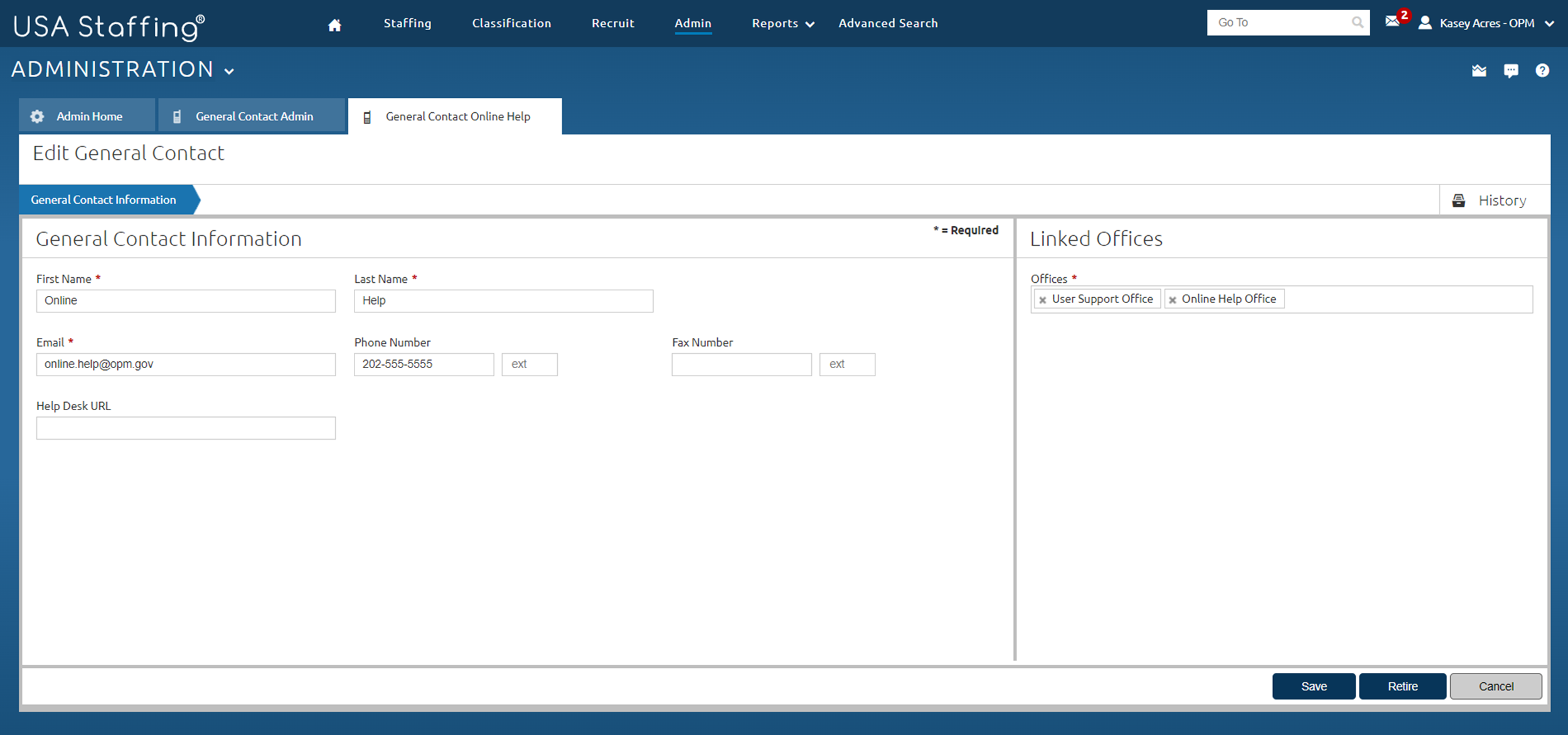 Edit General Contact Overview – Online Help