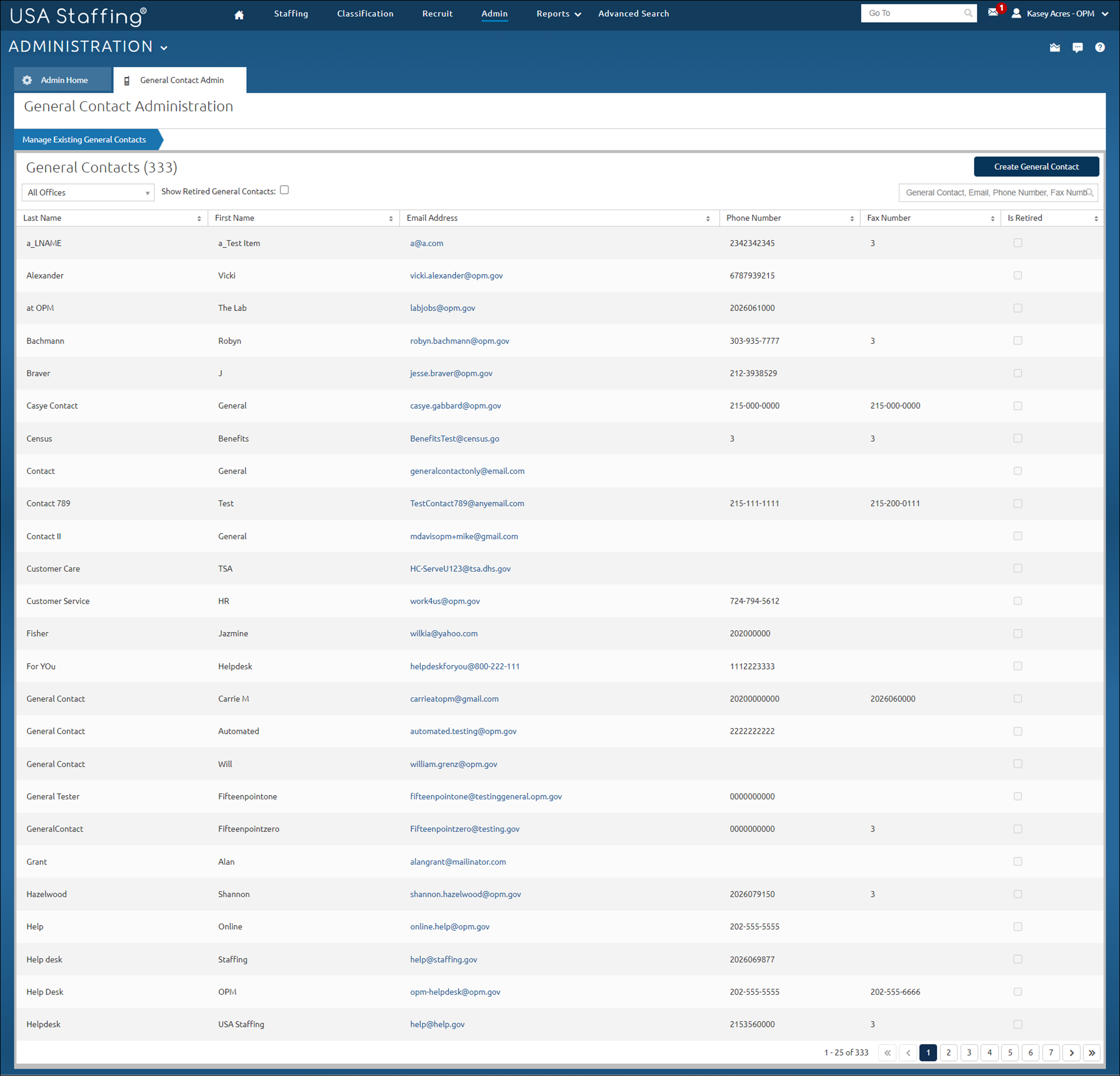 Manage Existing General Contacts Overview – Online Help
