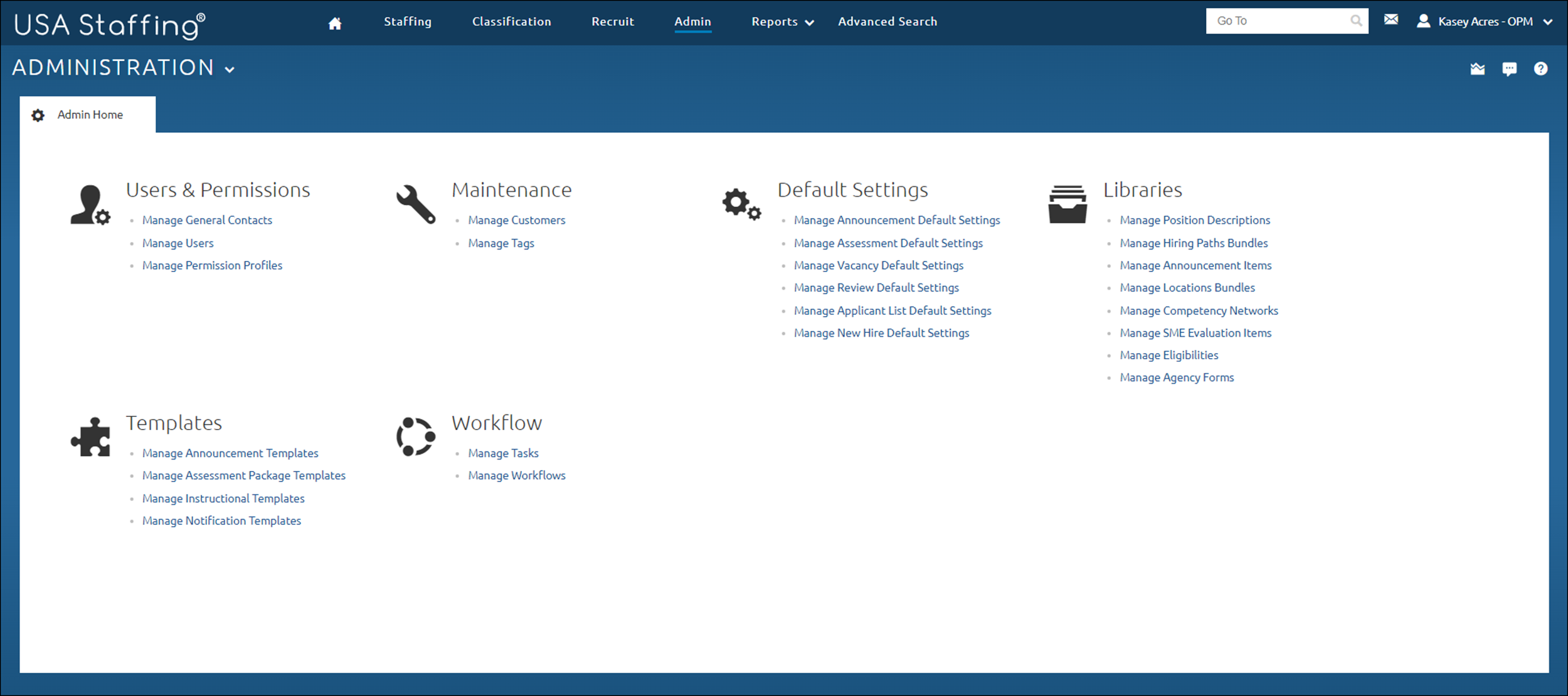 Admin Work Overview – Online Help